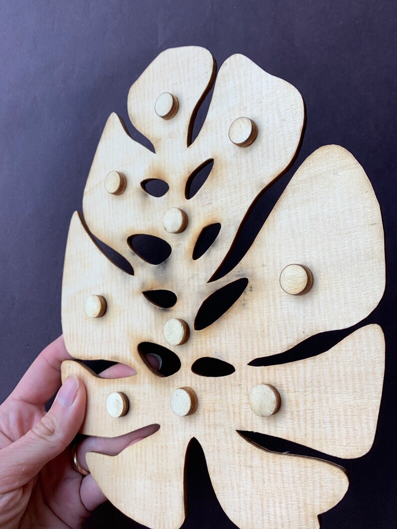 Wood Monstera Tray Resin Monstera Leaf Wall Decorations Palm | Etsy