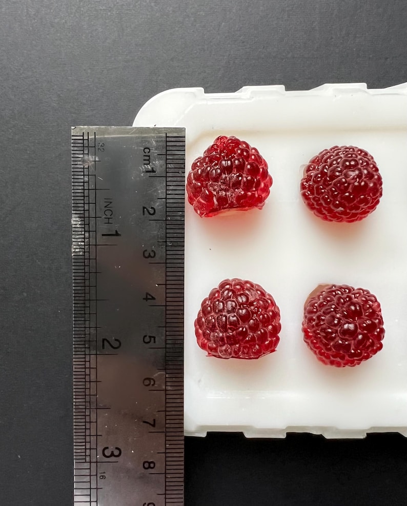 3D Realistic Raspberry Silicone Mold for Resin/ Wax/ Polymer Clay/ Soap ...