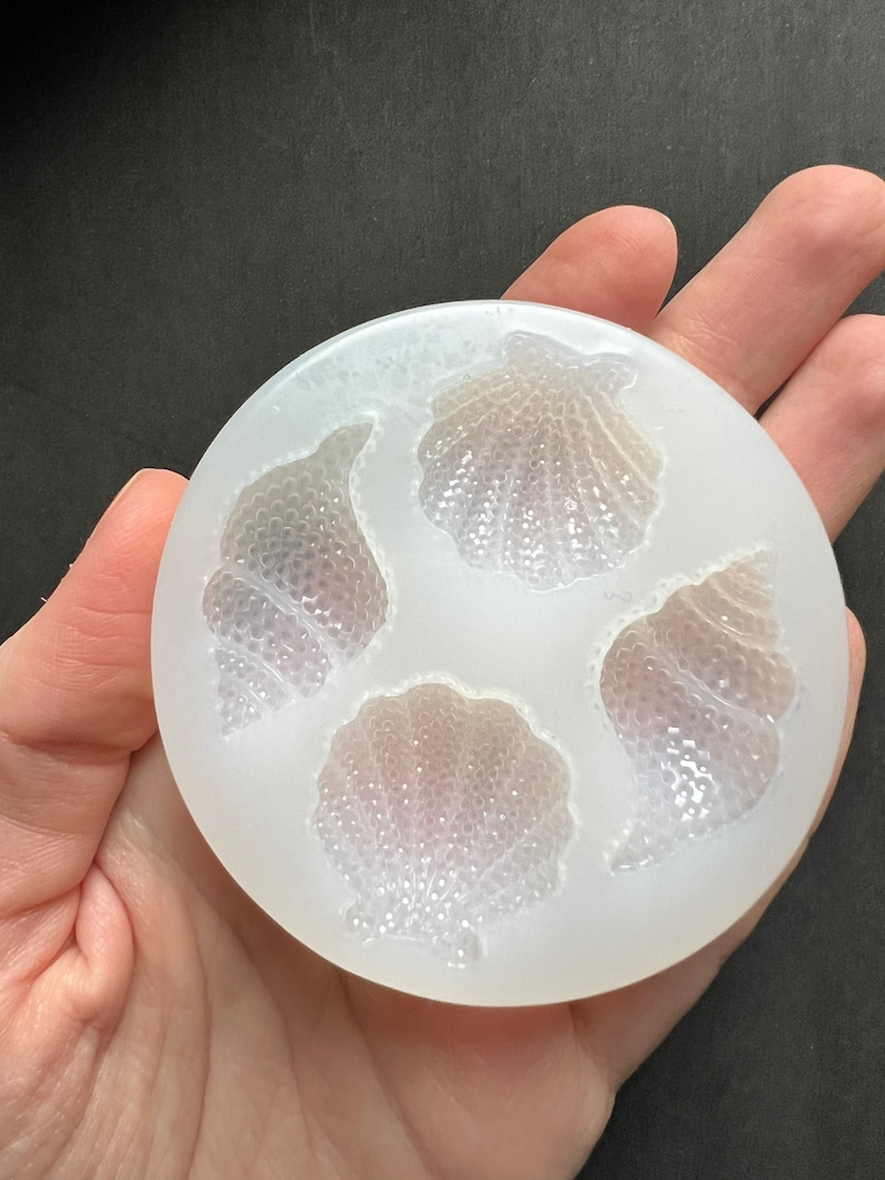Multi-faceted Shell Conch Silicone Mold, Seashells Resin, Cake ...