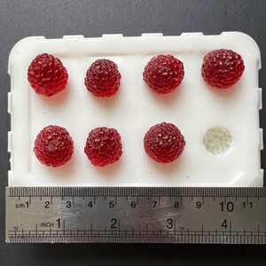 3D Realistic Raspberry Silicone Mold for Resin/ Wax/ Polymer Clay/ Soap ...