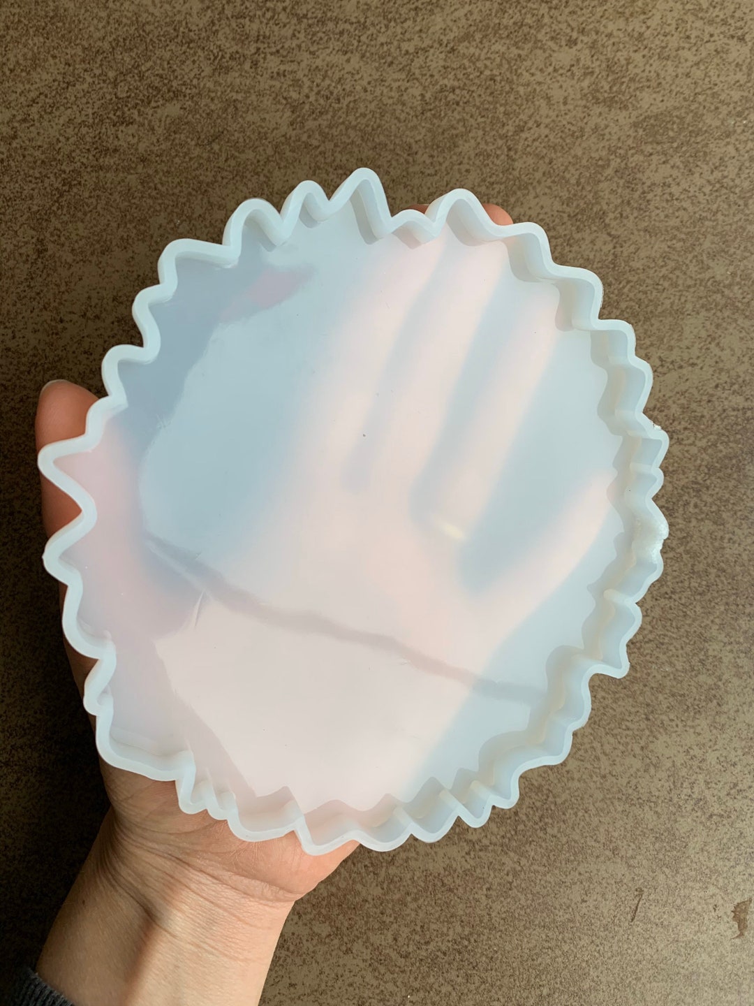 Big Round Geode Silicone Mold, Big Irregular Cup Tray Silicone Mold ...