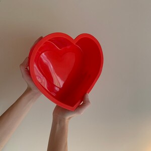 Heart Silicone Mold, Shiny Silicone Mold, Deep Heart Silicone Mould ...