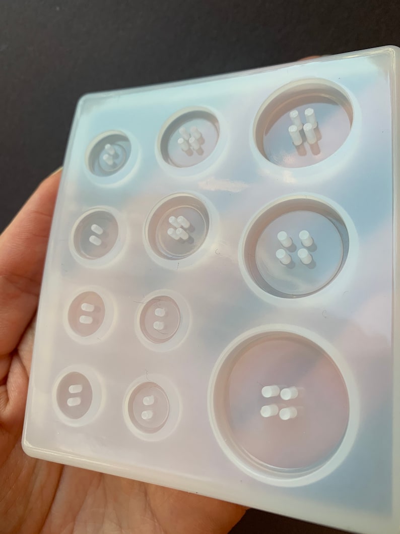 Button Silicone Mold Button Resin Mold Round Button Resin - Etsy