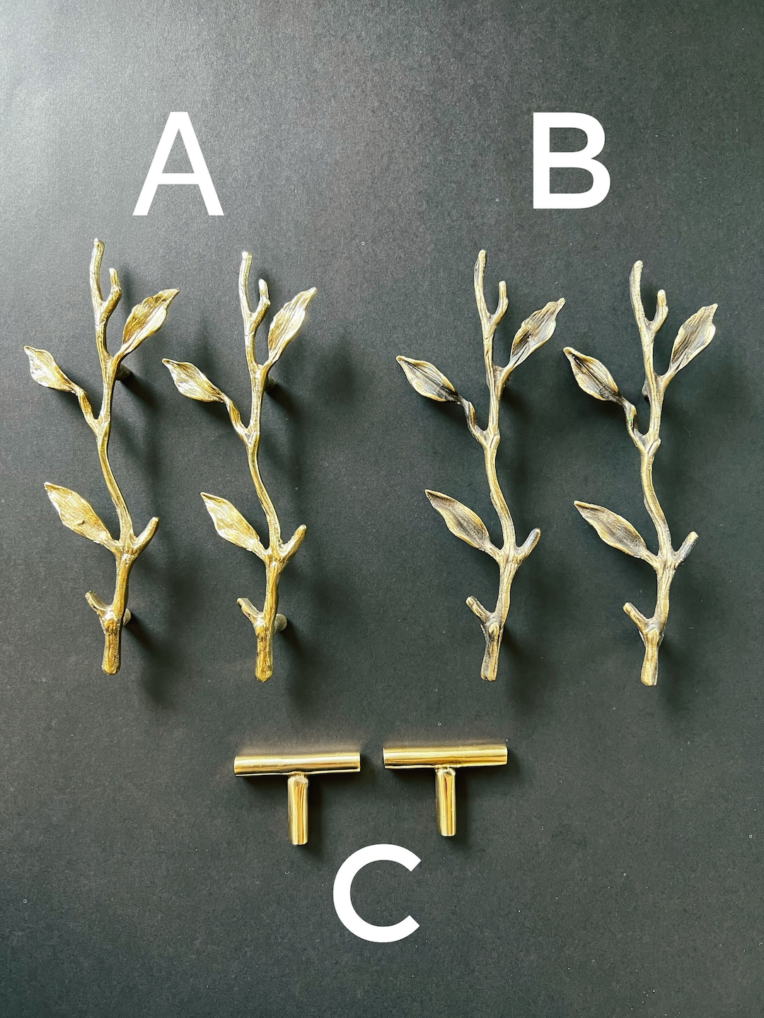 Serving Tray Handles, Rustic Brass Handles, Cabinet Pull Handles ...