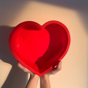 Heart Silicone Mold, Shiny Silicone Mold, Deep Heart Silicone Mould ...