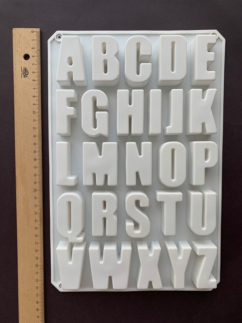 Large Alphabet Silicone Mold: Resin Keychain, Pendant Initial - Etsy