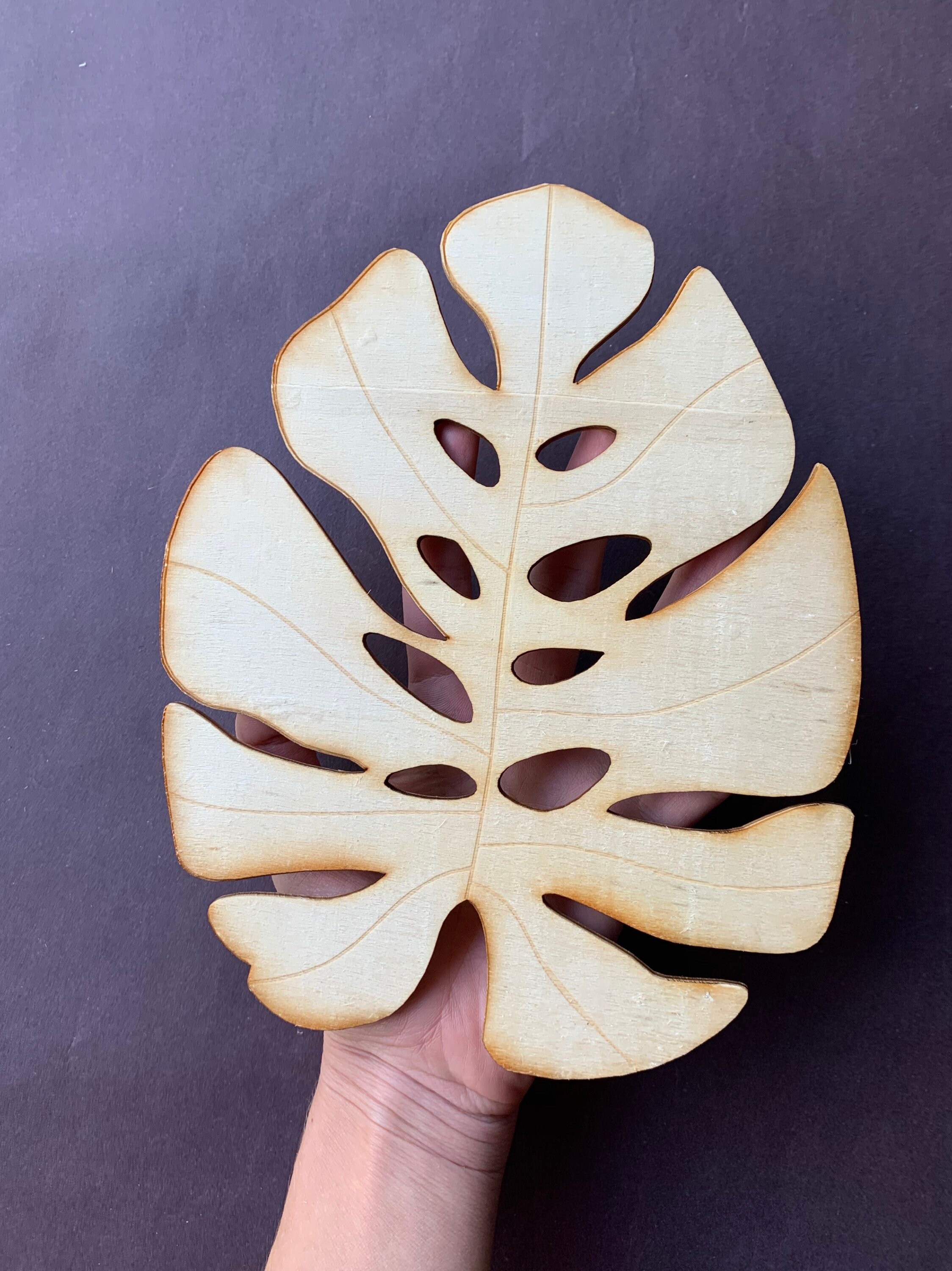Wood Monstera Tray Resin Monstera Leaf Wall Decorations Palm - Etsy