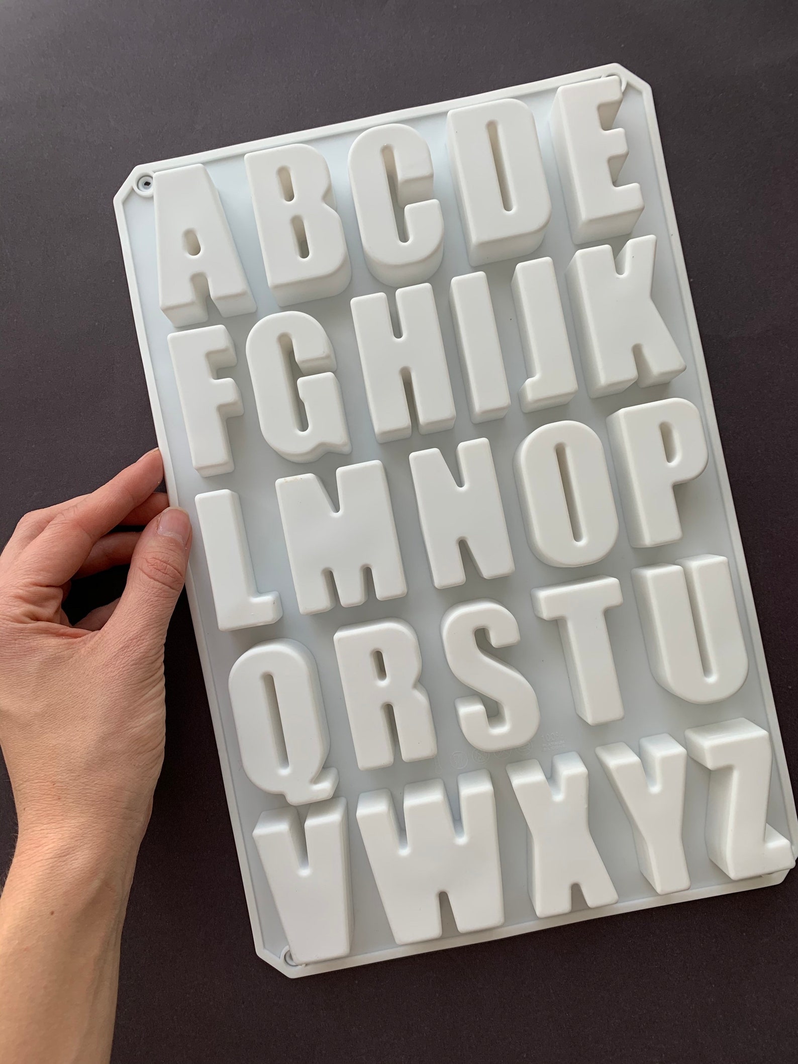 Large Alphabet Silicone Mold: Resin Keychain, Pendant Initial - Etsy