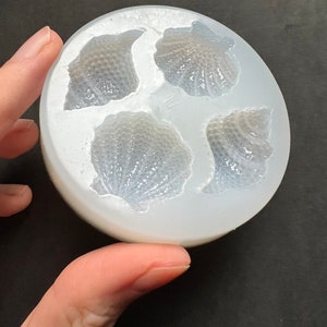 Multi-faceted Shell Conch Silicone Mold, Seashells Resin, Cake ...