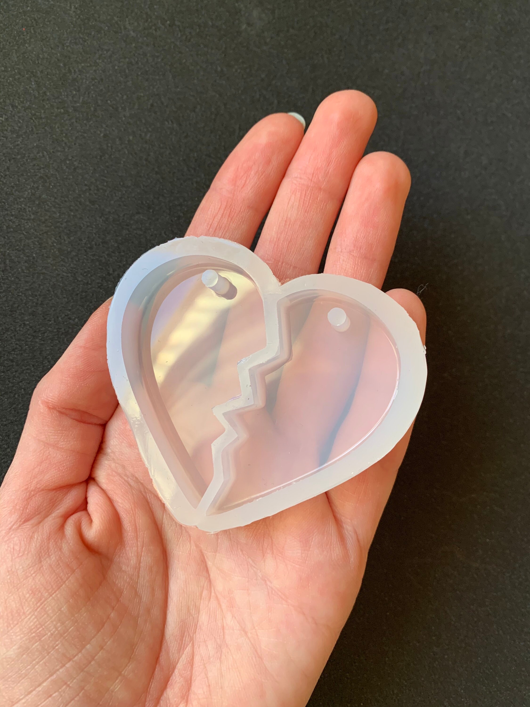 Heart Silicone Mold Lover Heart Mold Heart Pendant Mold | Etsy