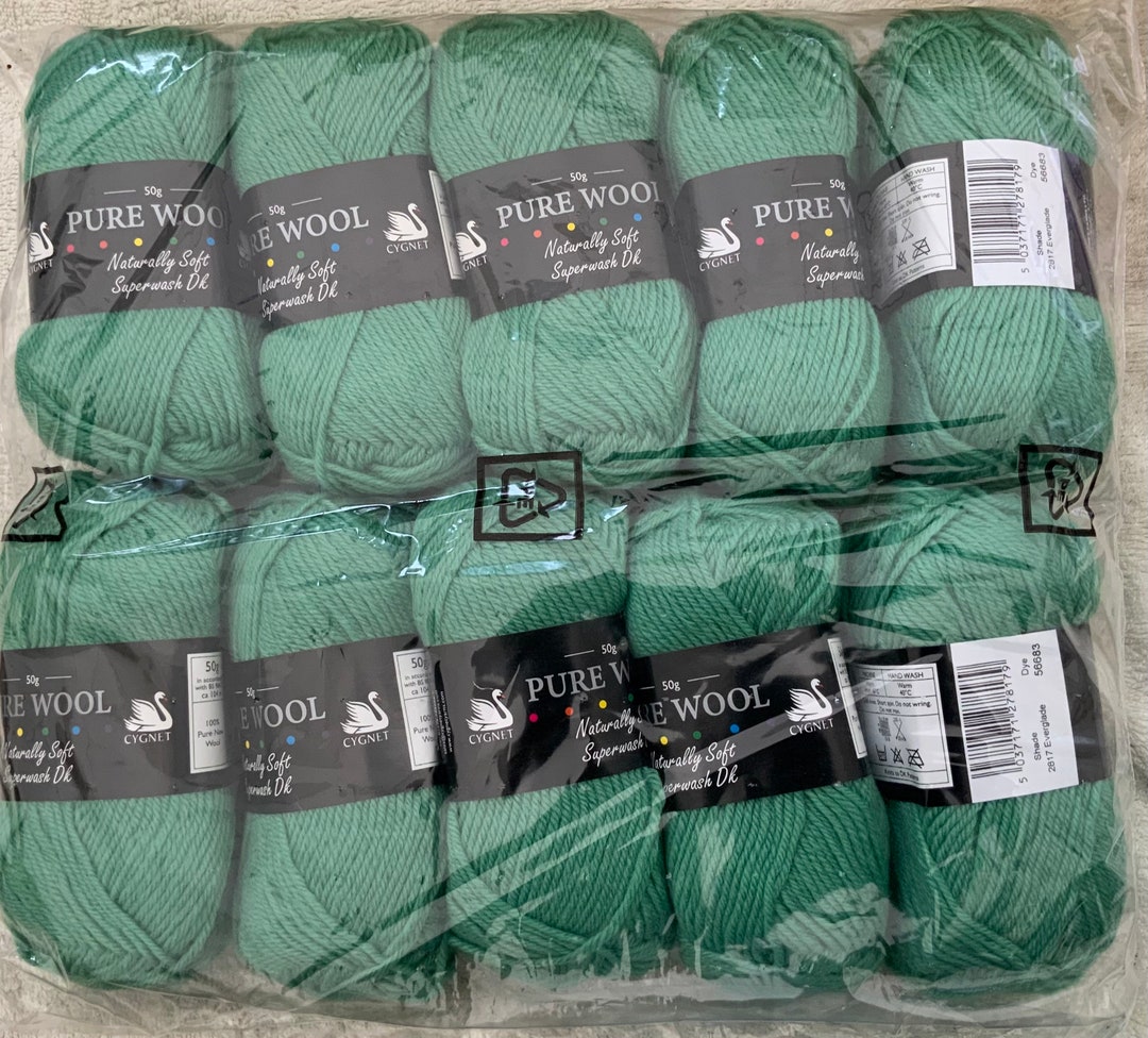 Cygnet Yarns Pure New Wool 10 X 50g Pack EVERGLADE - Etsy UK