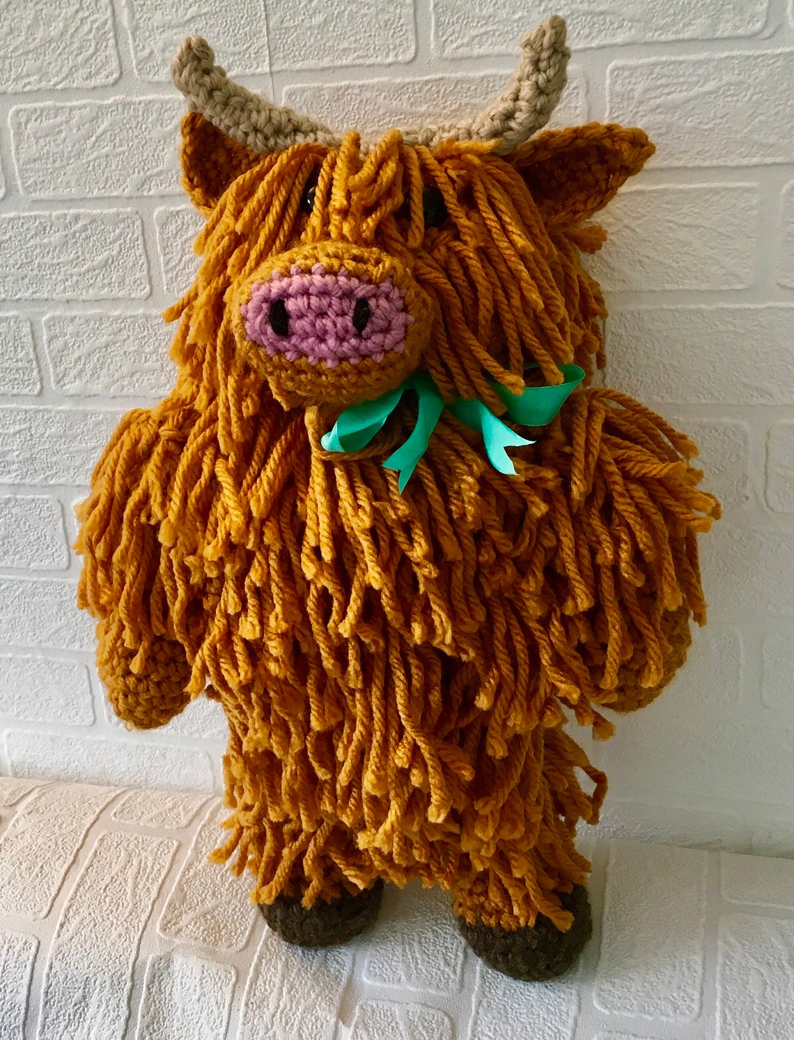 Highland Cow Large Crochet Kit. Includes Pattern Yarn Eyes - Etsy