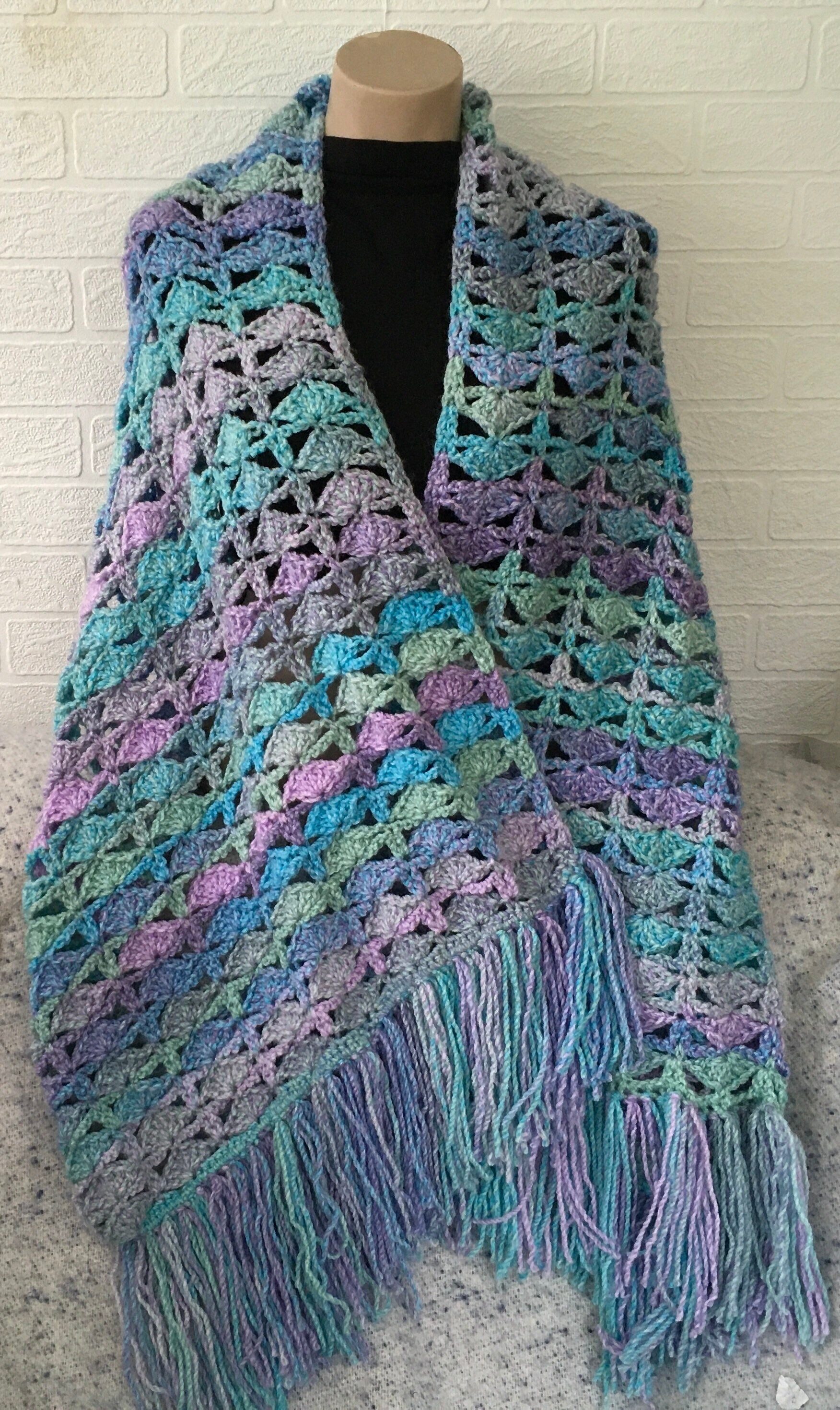 Carousel Crochet Shawl Kit. Includes All Yarn and Pattern - Etsy