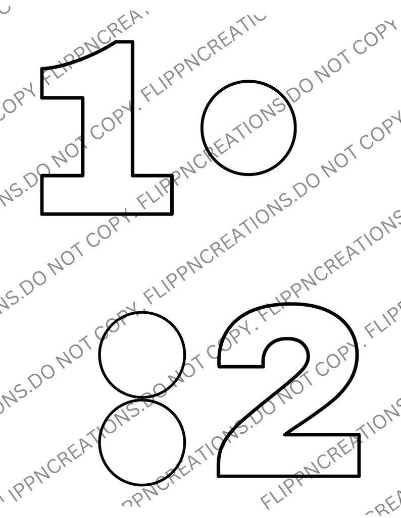 Numbers Coloring Pages. Toddler Coloring Page. Preschool Numbers ...