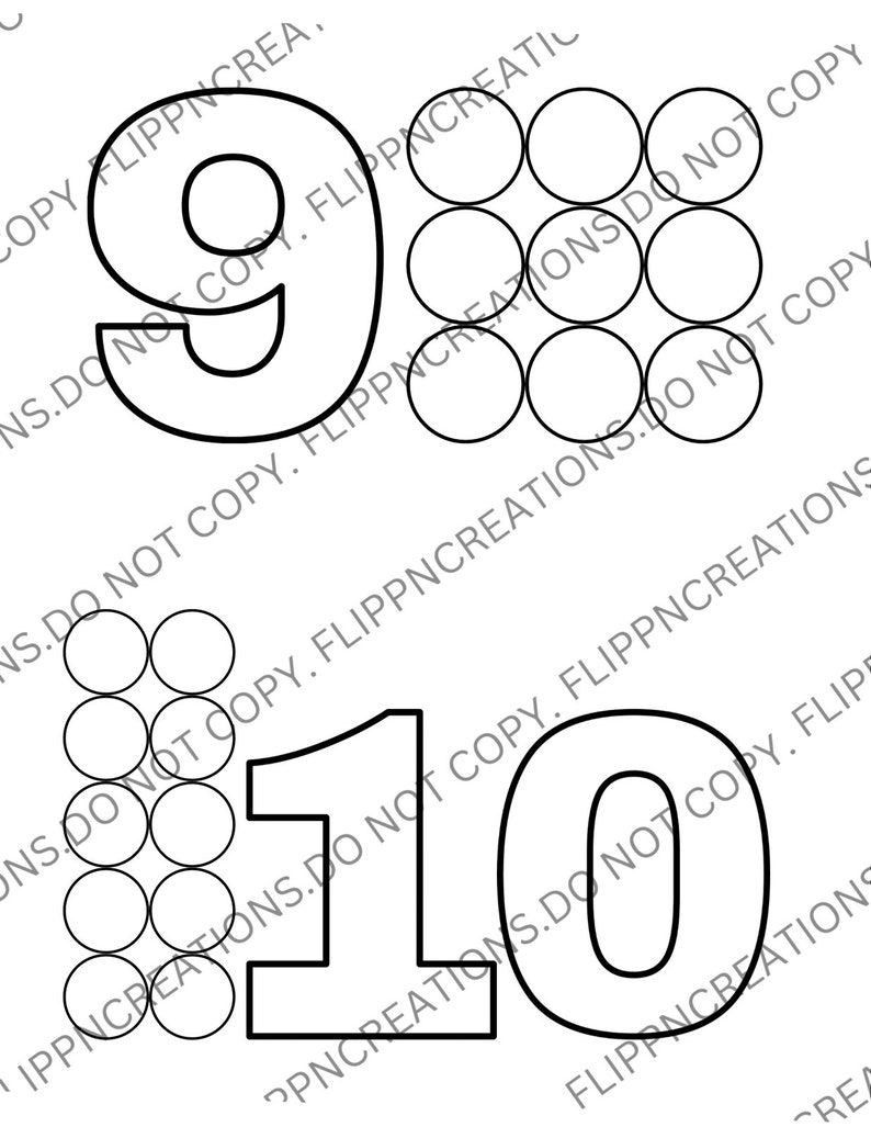 Numbers Coloring Pages. Toddler Coloring Page. Preschool Numbers ...