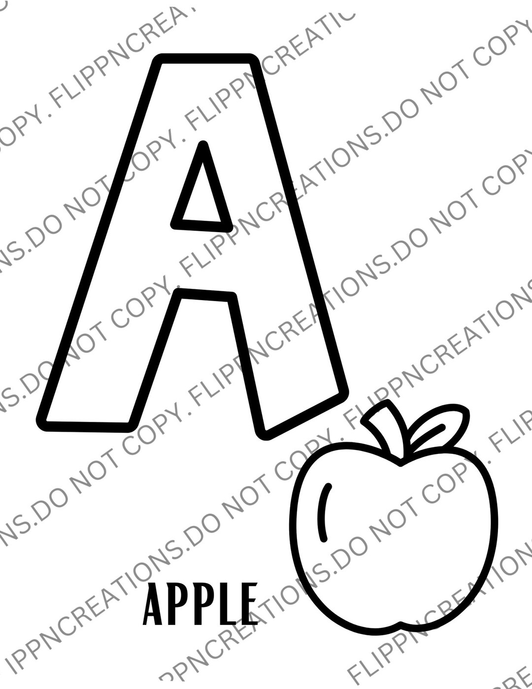 Printable Abcs Coloring Pages - Etsy