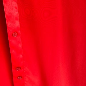 Vintage Red Blouse With Satin Details, Elegant Shirt With Unique ...