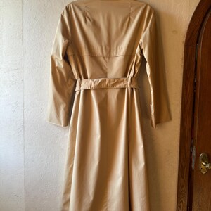 Vintage Light Fall Camel Color Trench Coat, Elegant Women’s Belted ...