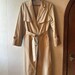 Vintage Light Fall Camel Color Trench Coat, Elegant Women’s Belted ...