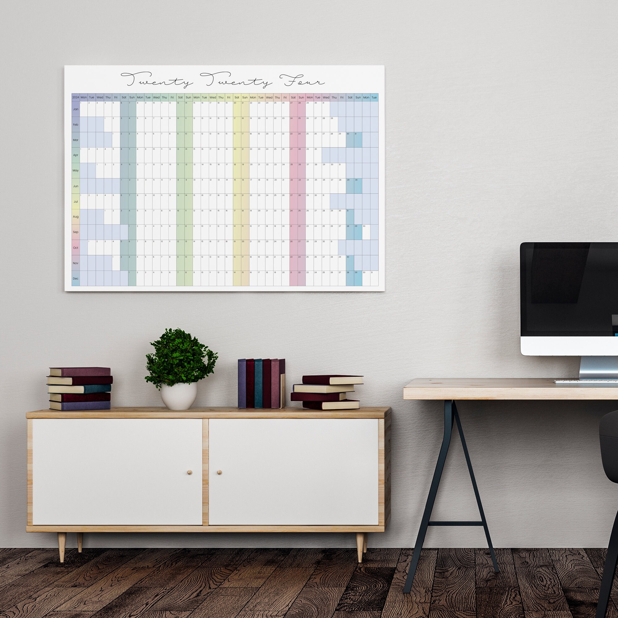 Wall Planner 2024, A1 Wall Planner, Horizontal Planner, Landscape ...
