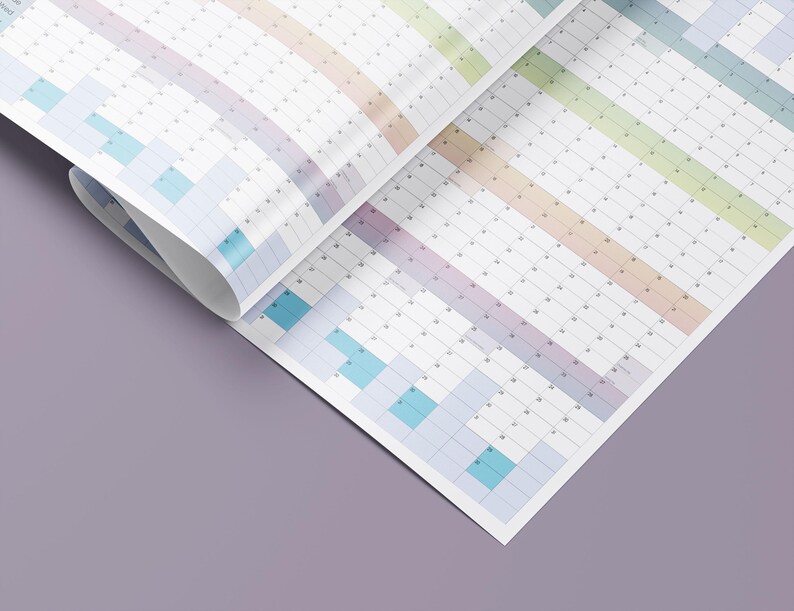 Wall Planner 2025, A0 Wall Calendar, Vertical Planner, UK Bank Holidays ...