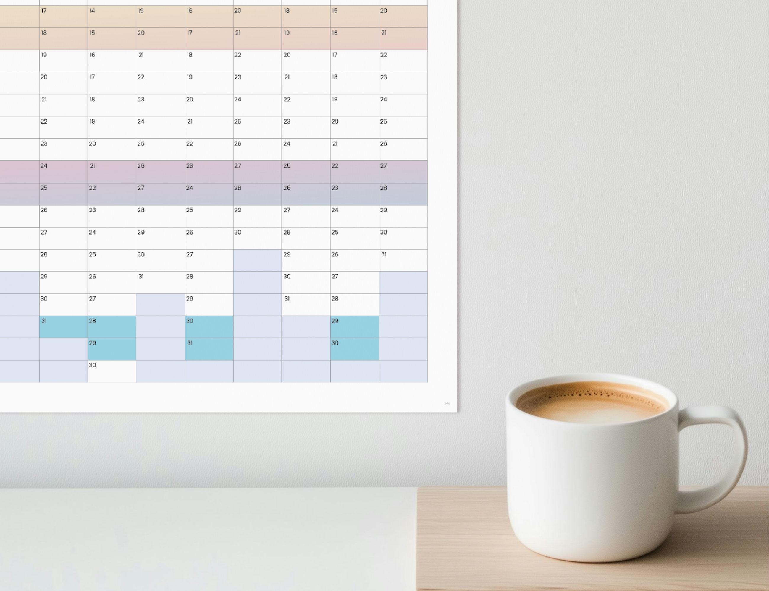 Wall Planner 2025, A1 Wall Planner, Vertical Planner, Portrait Planner ...