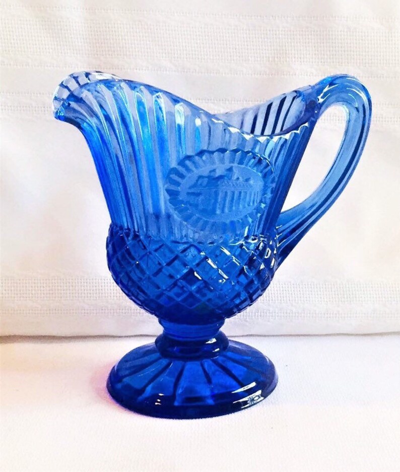 Avon / Cobalt Blue Glass / Washington Home Pitcher / Creamer - Etsy