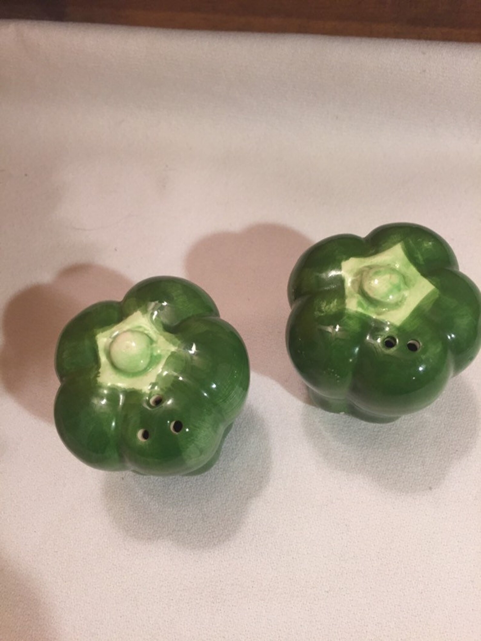 Novelty Mini Ceramic Green Pepper Salt and Pepper Shakers Set - Etsy