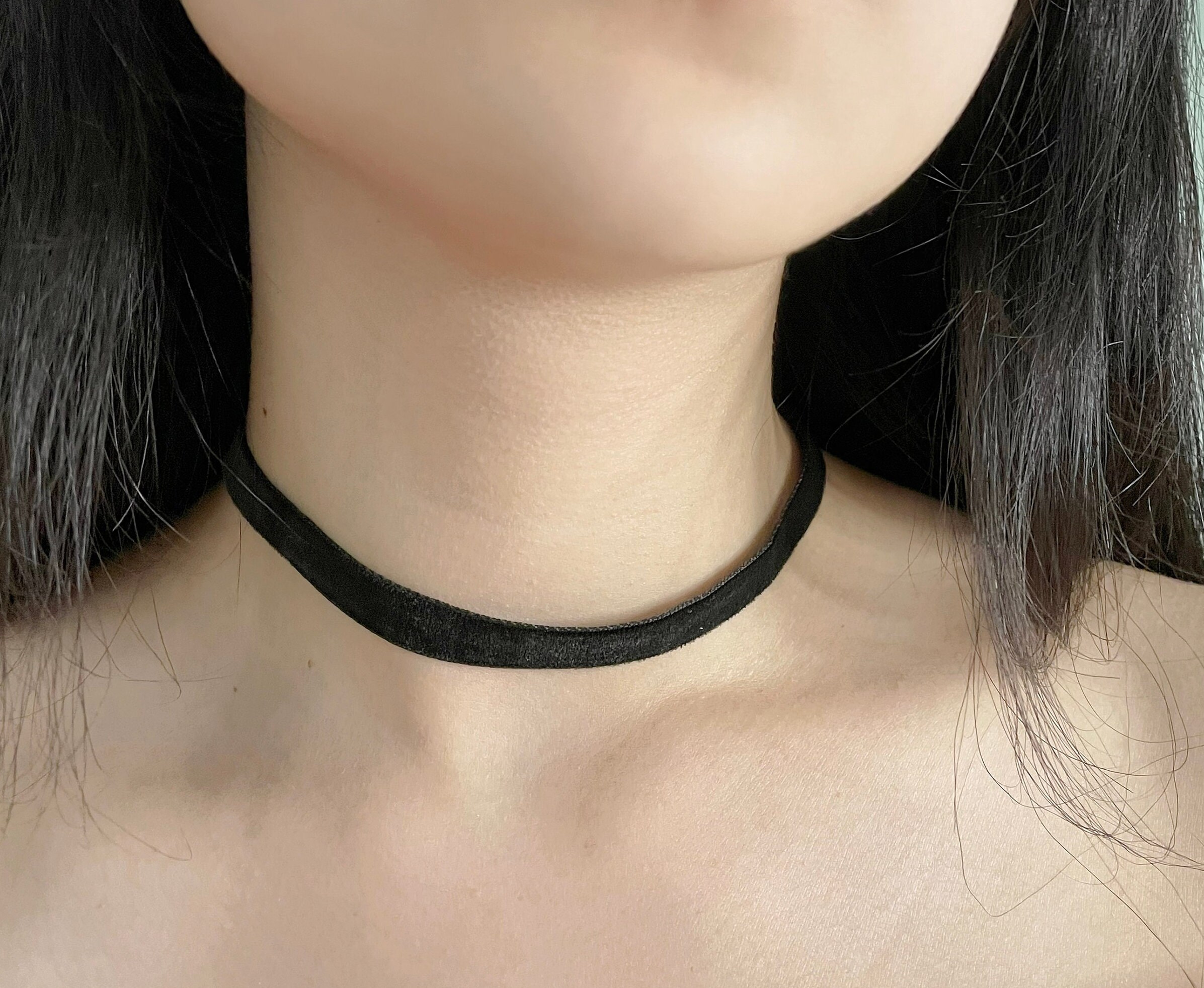 10mm Black Velvet Choker Necklace Gothic Ribbon - Etsy