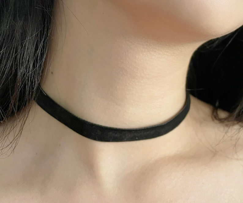 10mm Black Velvet Choker Necklace Gothic Ribbon - Etsy