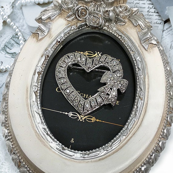 Brosche modeschmuck herzform - Gem