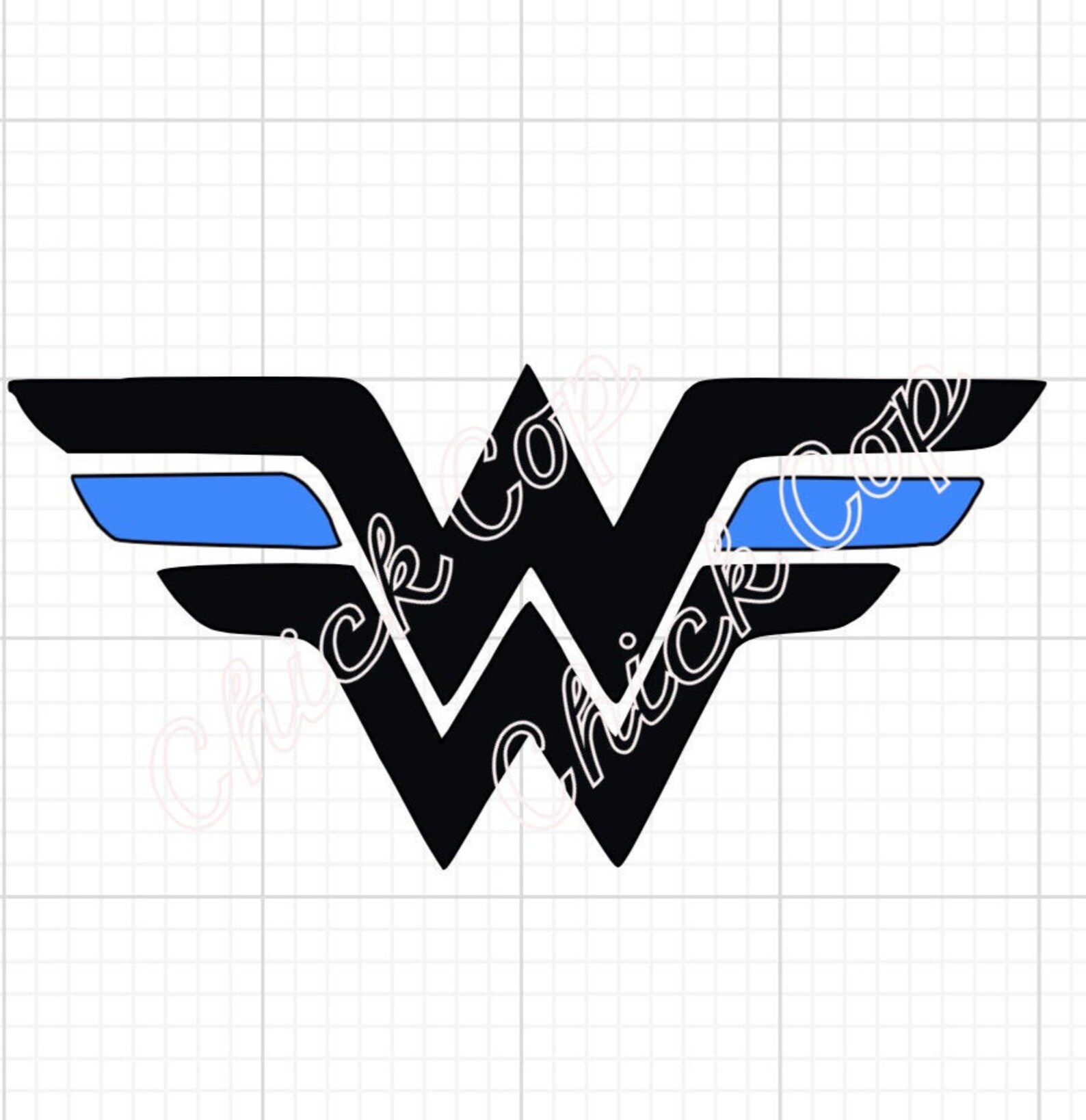 Thin Blue Line Police Women Warrior Woman Decal - Etsy
