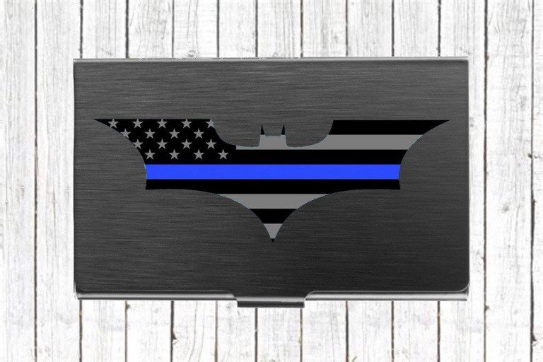 Batboy Thin Blue Line Business Card Holder - Etsy