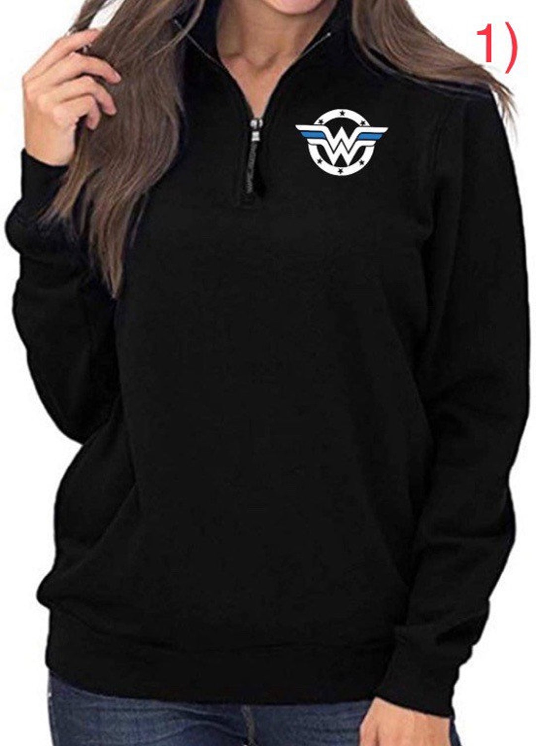 Warrior Woman 1/4 Zip Female Police Pullover - Etsy