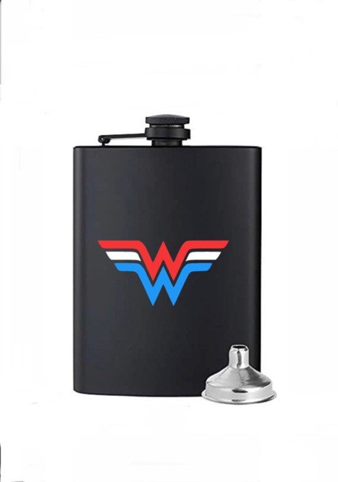 Warrior Woman Red, White and Blue Flask - Etsy