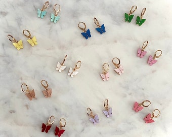 Bri Mini Butterfly Charm Hoop Earring 2024 www.alhudapk