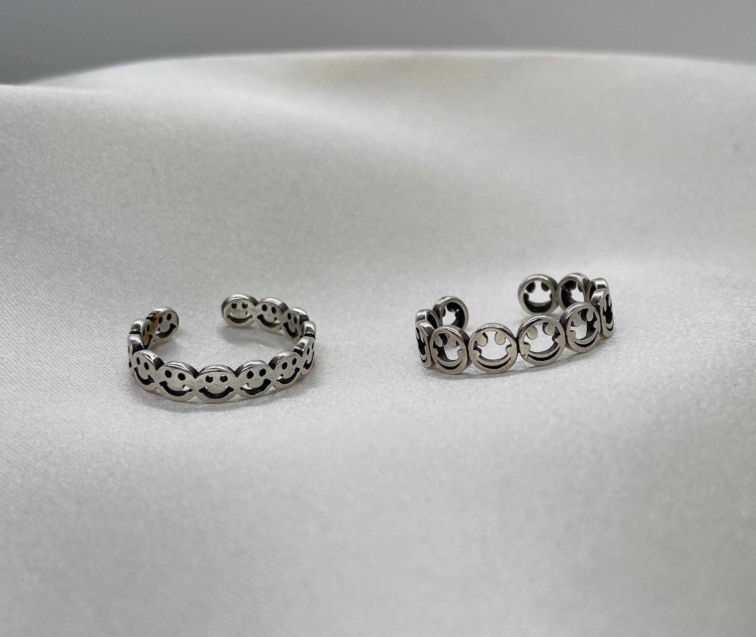 Smiley Face Ring Adjustable Ring Stackable Ring Smiley Face - Etsy