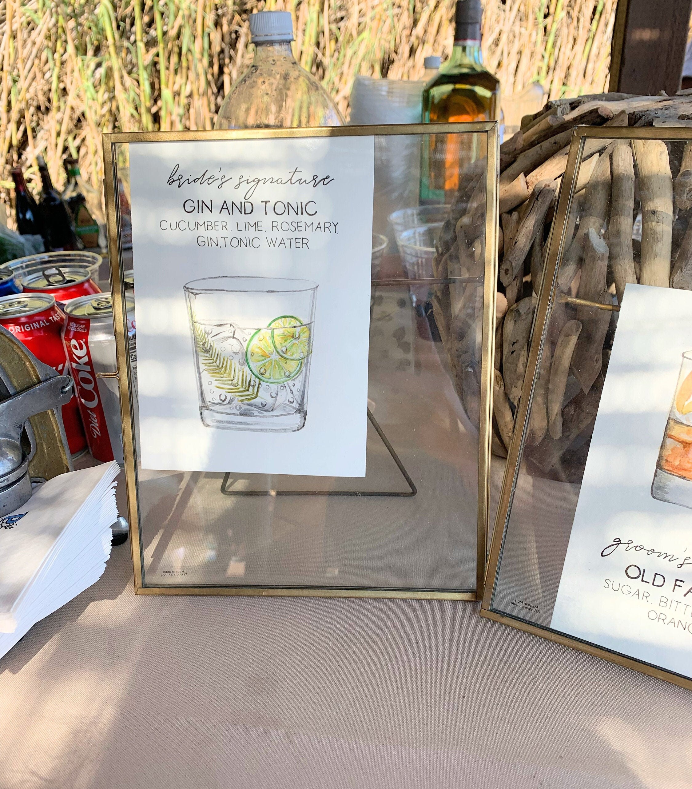 Watercolor Bar Drink Signs Wedding Event Beverage - Etsy