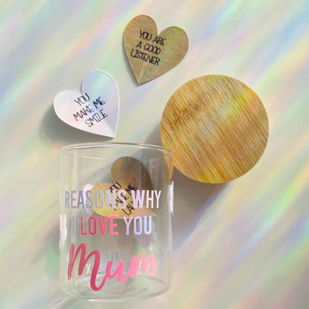 Personalised Reasons Why I/we Love You Name & Message Jar • Mother’s ...