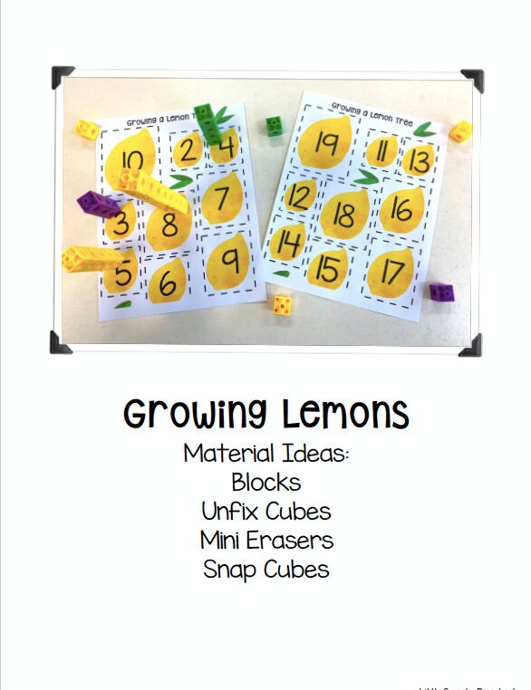 Preschool Learning Pack: Lemonade - Etsy