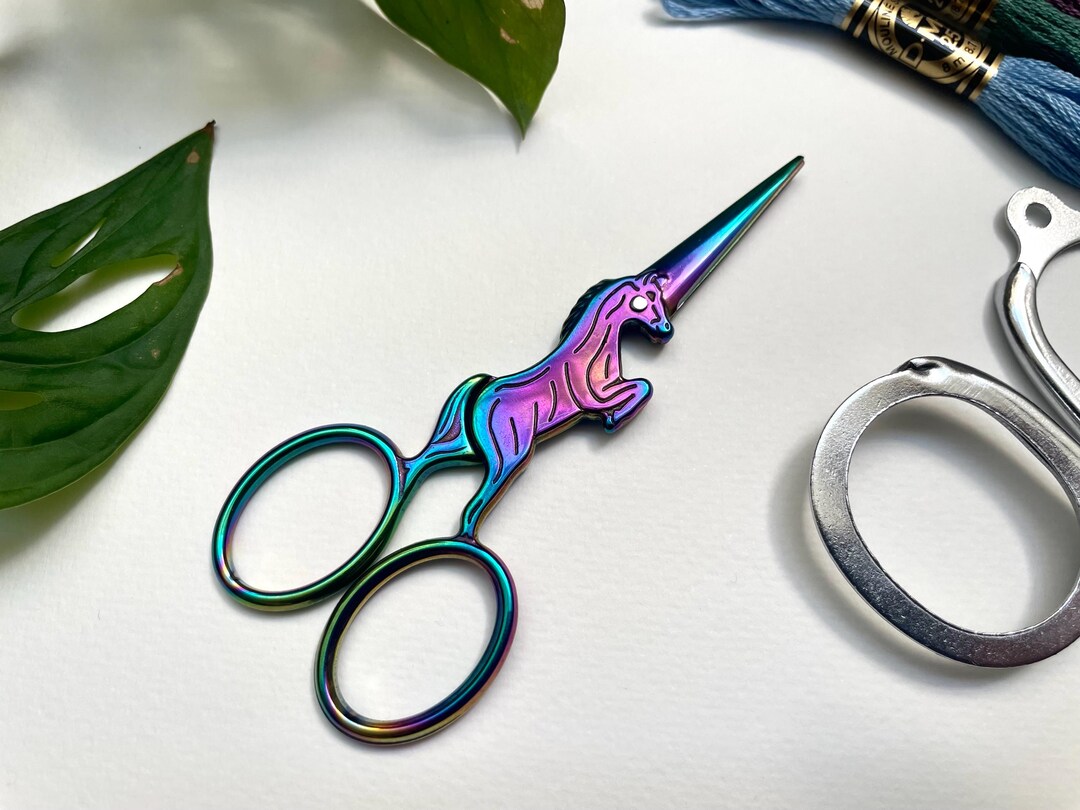 Rainbow Unicorn Scissors | Singer | Embroidery + Hand-sewing - Etsy