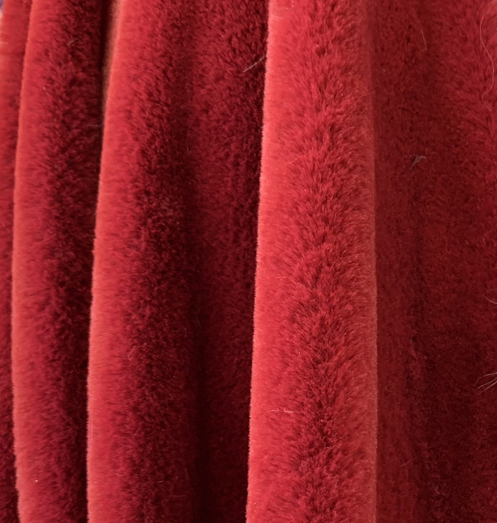 Czarina BURGUNDY Ultra Soft Minky Rabbit Short Pile Faux Fur - Etsy