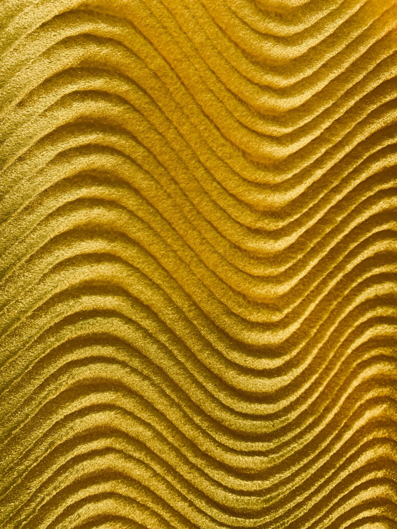Maya GOLDEN YELLOW Wave Flocking Non-stretch Velvet Fabric by - Etsy