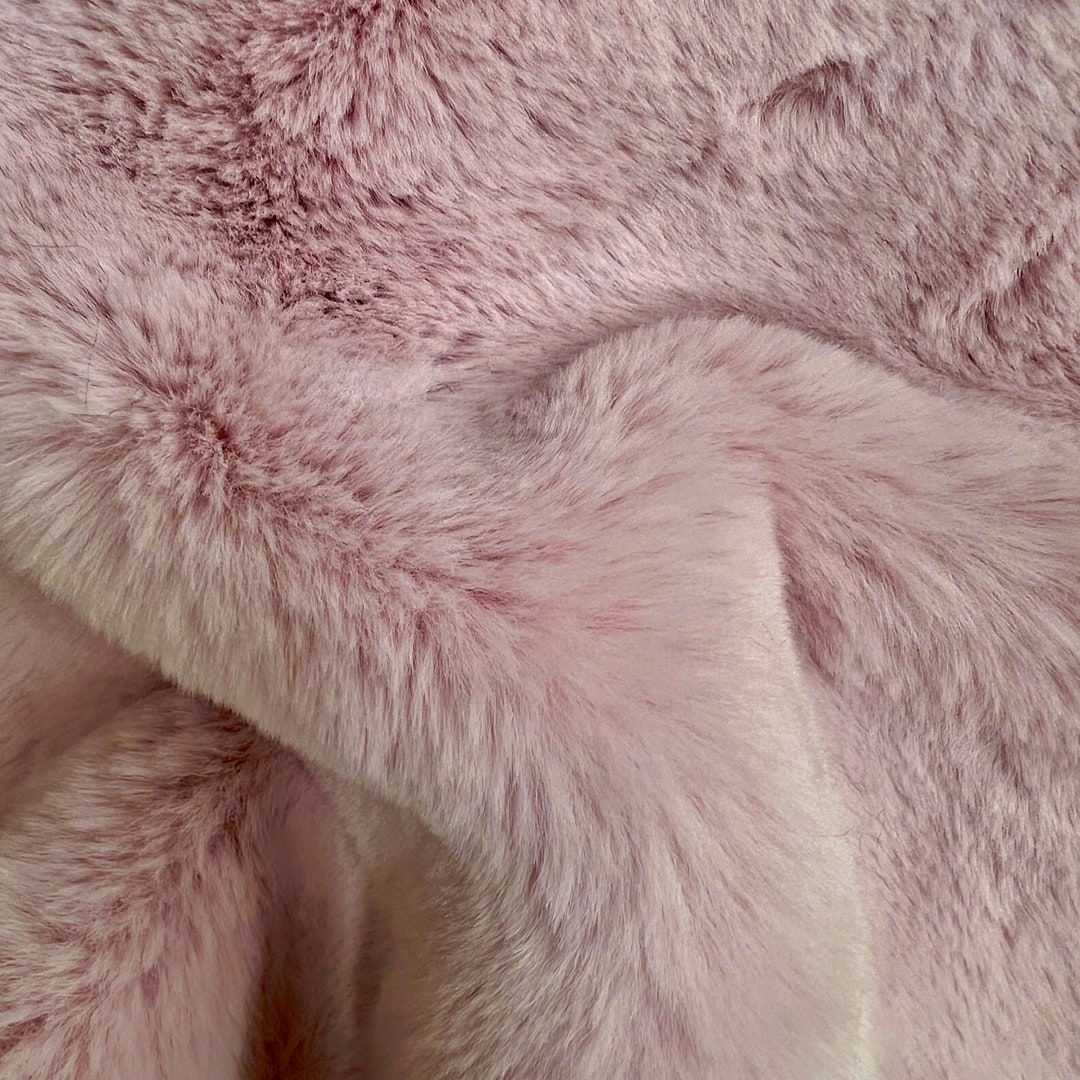 Ishya OLD ROSE Ultra Soft Minky Rabbit Short Pile Faux Fur Fabric for ...