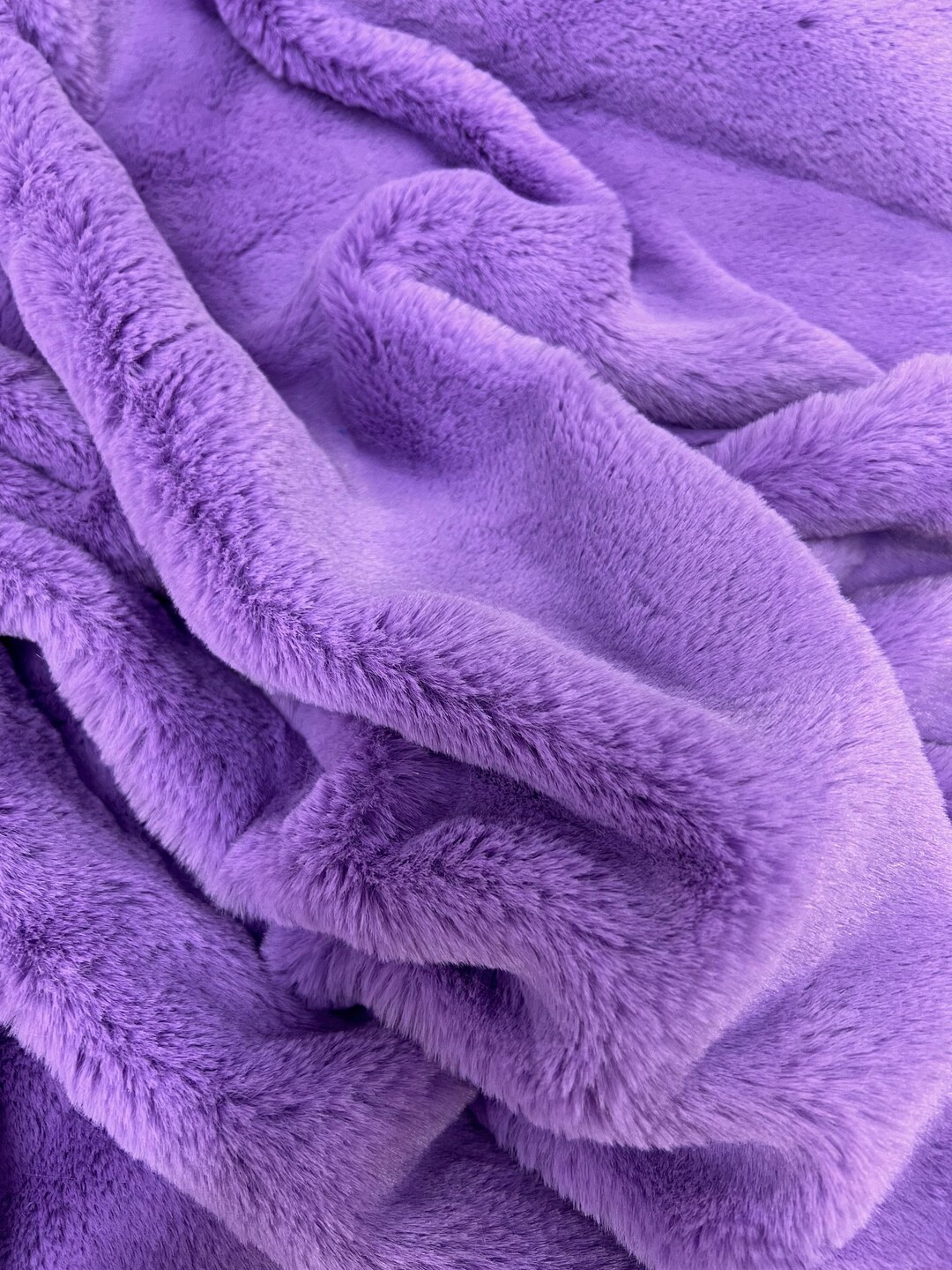 Mischa VIOLET Ultra Soft Minky Rabbit Bunny 0.5" Pile Faux Fur Fabric ...