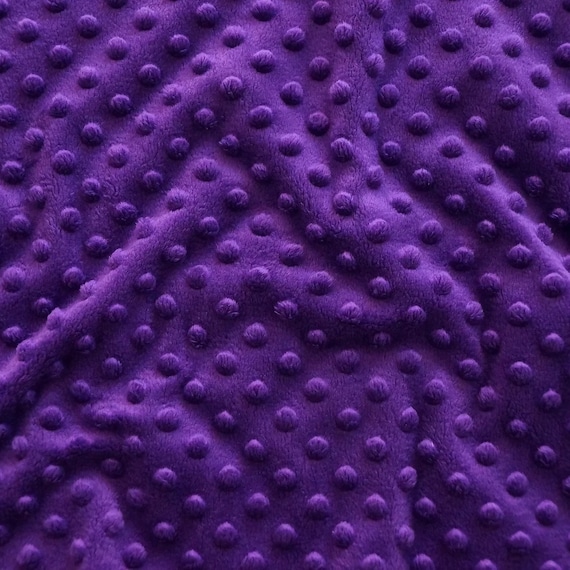 Alison DARK PURPLE Embossed Dimple Dots Soft Velvety Minky | Etsy