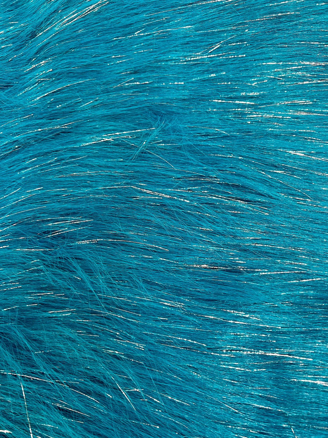 Amy TEAL Tinsel Glitter Shaggy Soft Faux Fur Fabric for Fursuit ...