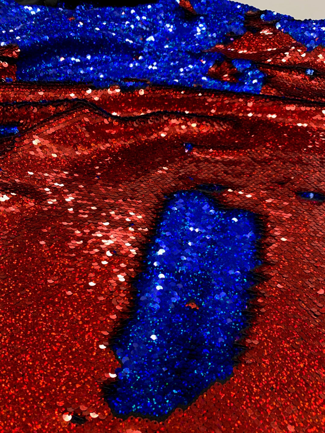 Storm IRIDESCENT RED ROYAL Blue Two Tone Flip up Reversible Sequins ...