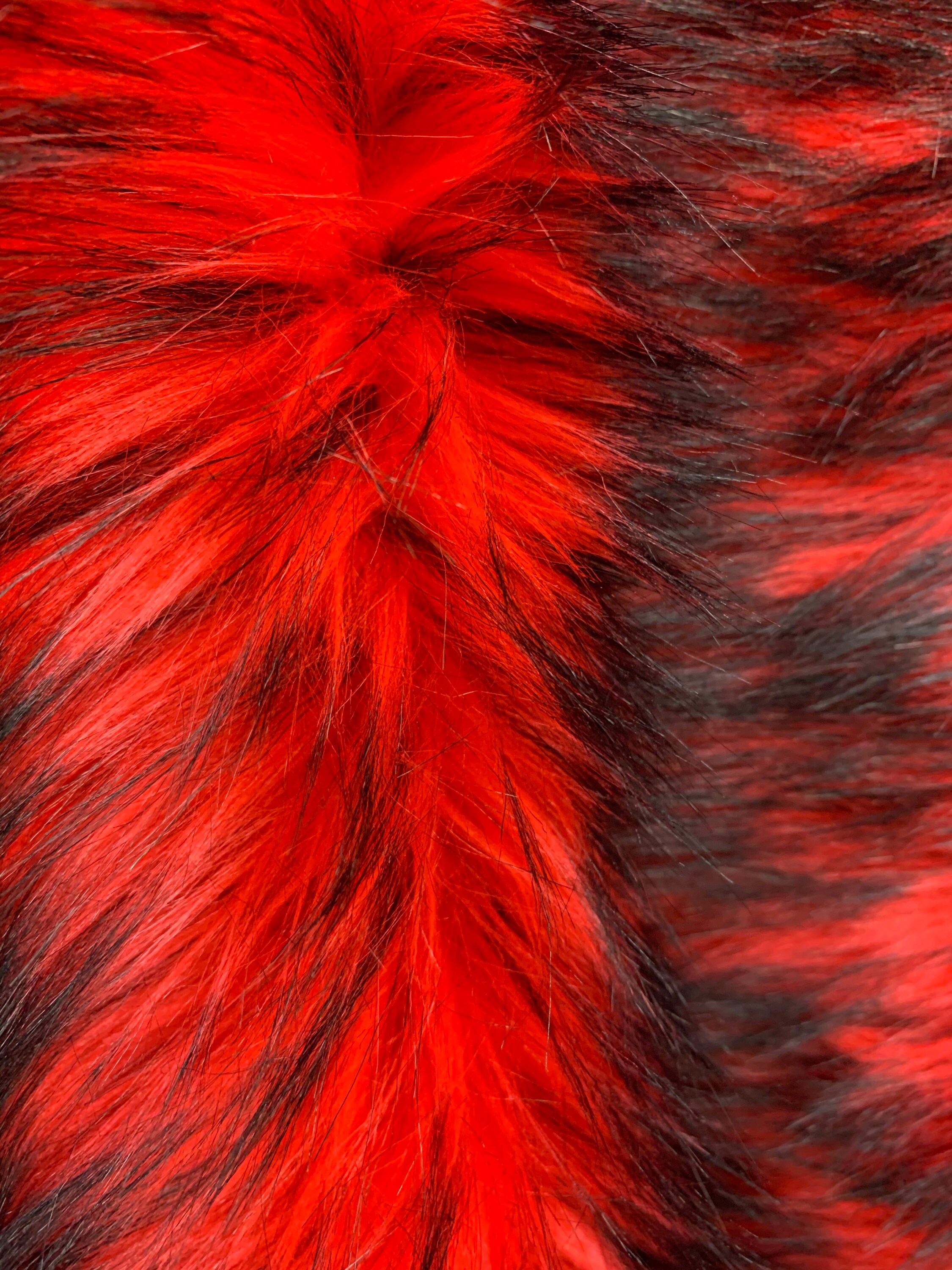 Fiona RED BLACK Husky Soft Faux Fur Fabric for Home Decor - Etsy