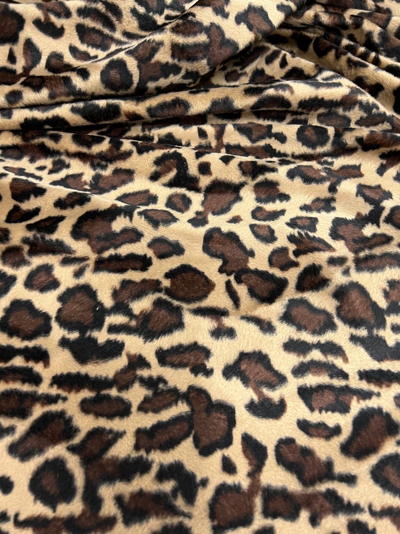 Naomi BROWN Cheetah Print Soft Velboa Faux Fur Fabric for - Etsy